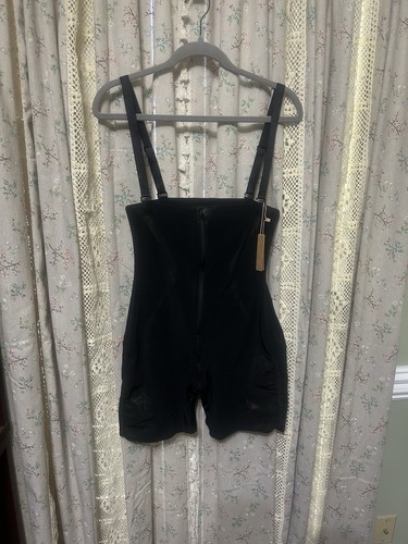 Shapellx Removable Straps Black Leather Tummy Control Shapewear Size XL ...