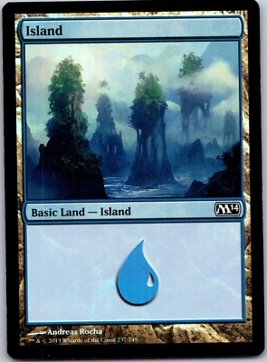 Magic the Gathering Island #237 Core Set 2014 M14 Foil MTG Free ...