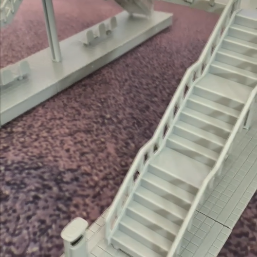 Pedestrian Bridge Model - Railway Layout - MODEL KIT - 1/72 scale ...