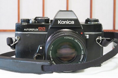 KONICA AUTOREFLEX TC SLR 35mm FILM CAMERA w KONICA HEXANON AR 50mm F1.7 ...