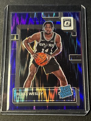Blake Wesley 2022-23 Optic Purple Shock Rated Rookie #215 | eBay