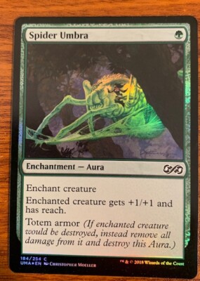 2018 Wizards of the Coast Ultimate Masters Foil Spider Umbra #184/254 ...