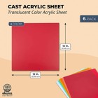 6-Pack of Colored Acrylic Sheets 1/8 Thick, 6 Translucent Colors, 12 x ...