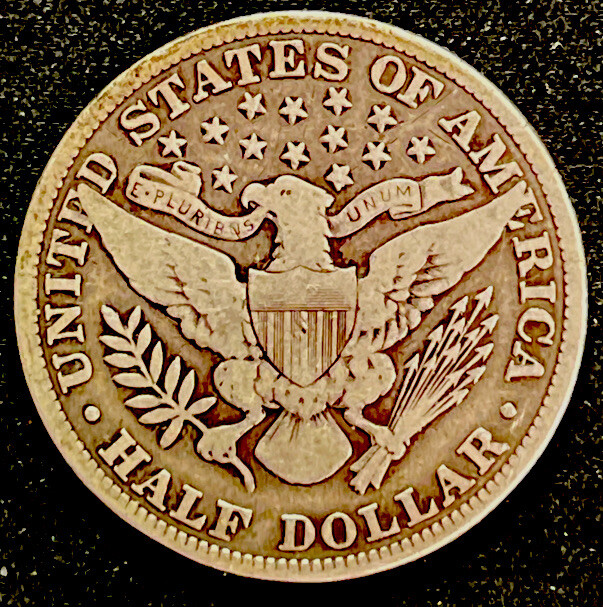 1914 50c Barber Silver Half Dollar (F) Key Date Coin ENN Coin & Cards ...