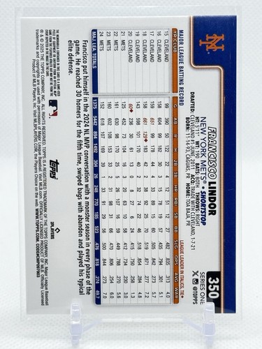 FRANCISCO LINDOR 2025 Topps Series 1 Real One Relic Foil New York Mets ...