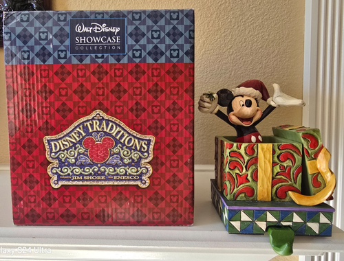 Disney Traditions Jim Shore Showcase Cheer Mickey Mouse XMAS Stocking ...