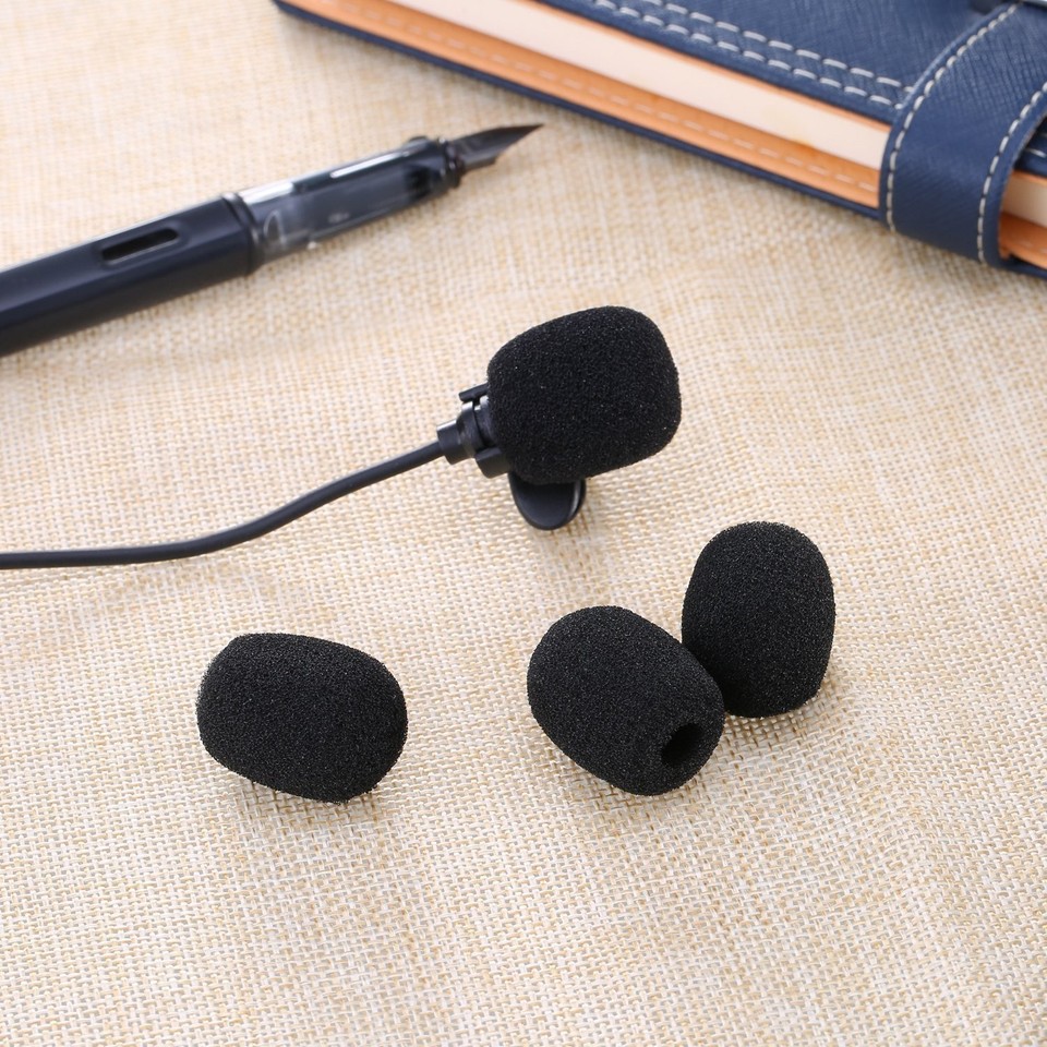 10 Pack Lavalier Microphone Windscreen Foam Cover Headset Lapel Mic ...