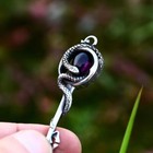 Mens Silver Snake Key Pendant Necklace Gothic Punk Jewelry Stainless ...