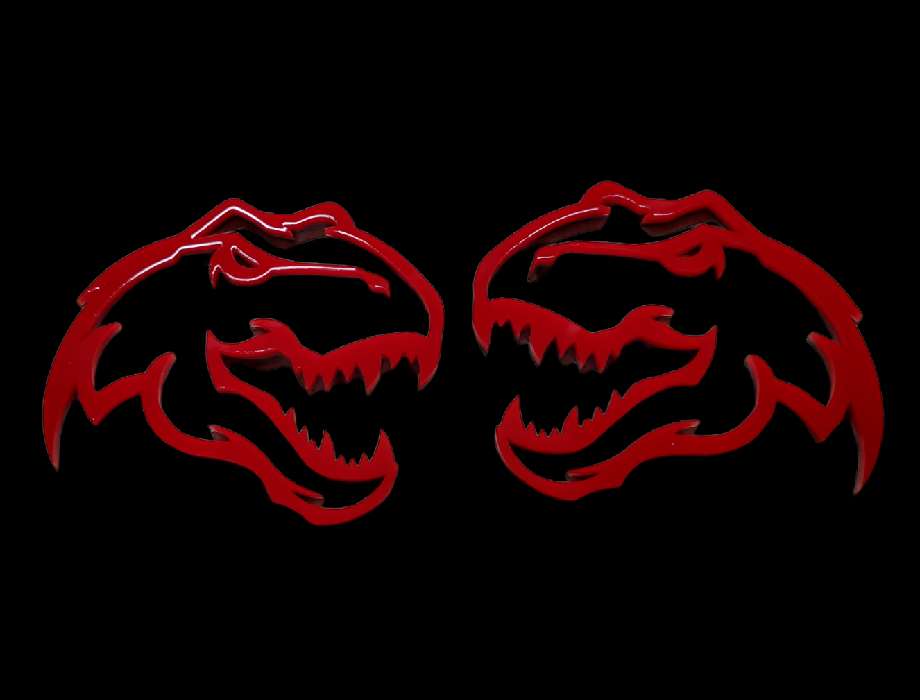 RED T-rex Emblem for TRX Ram 1500 Fender badge Hellcat Demon Style Trex ...