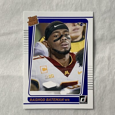 Rashod Bateman Donruss Panini 265 2021-22 Ravens Rc Rated Rookie Canvas ...