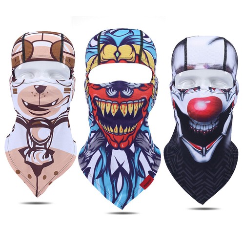 Halloween Clown Balaclava Face Mask Full Face Mask Helmet Liner for Men ...