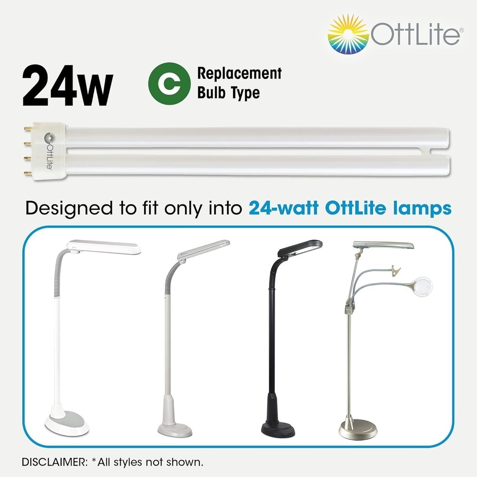 OttLite 24W Replacement Light Bulb - Energy Efficient Compact ...