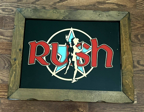 Rush Rock Band Starman Logo Wood Framed Mirror Bar Sign | eBay