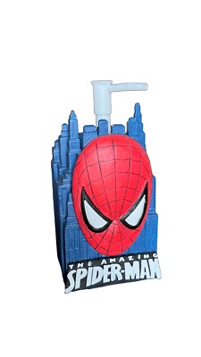 Spider-man Soap Lotion BATH KITCHEN Dispenser Marvel COMIC MARVEL Rare ...