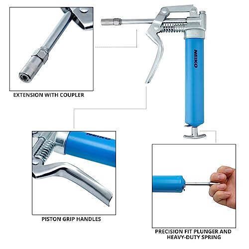 Mini Grease Gun Model 12012A Heavy Duty Pistol Grip Greaser 4500 PSI ...