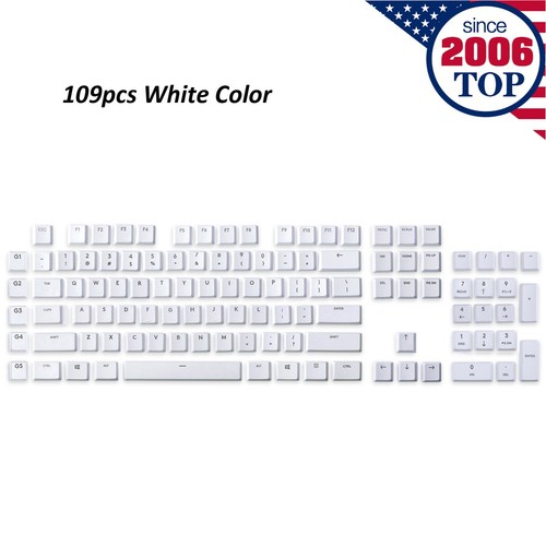 A full set G915 109 key caps White for Logitech G813 G913 G815 G915 ...