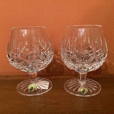 Waterford Lismore Crystal Brandy Balloon Snifter Glass Pair 12oz ...