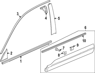 Genuine Honda Body Side Molding 75312-3A0-A01 | eBay