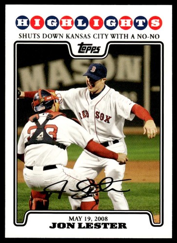 2008 Topps Updates & Highlights UH150 Jon Lester Boston Red Sox ...
