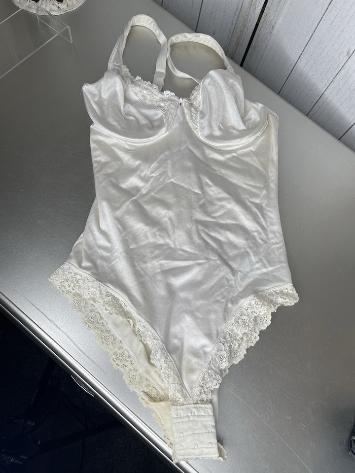 Vintage Curvation Bodysuit Shapewear Underwire Glossy Satin 36B ...