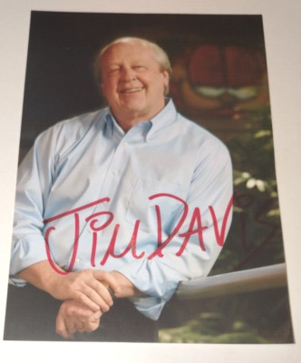 AUTOGRAMM JIM DAVIS AUTHOR FUMETTISTA FOTO HAND SIGNED CAT GARFIELD USA ...