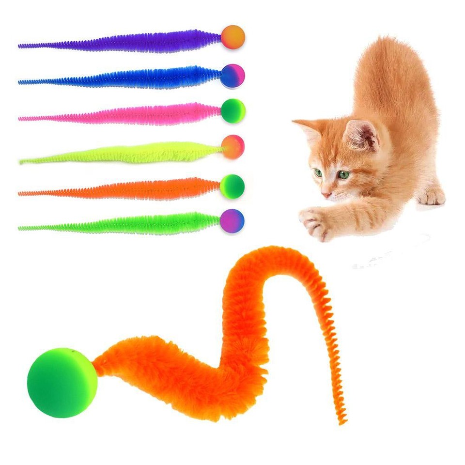 Cat Interactive Toys Cat Colorful Bouncing Ball Pet Supplies Puzzle ...