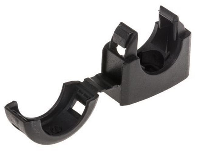 2 x Adaptaflex Cable Clip Black Screw Nylon Conduit Clip, 16mm Max Dia ...