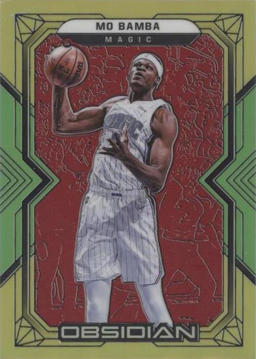2021-22 Panini Obsidian - Mo Bamba #45 Electric Etch Red Yellow & Green ...