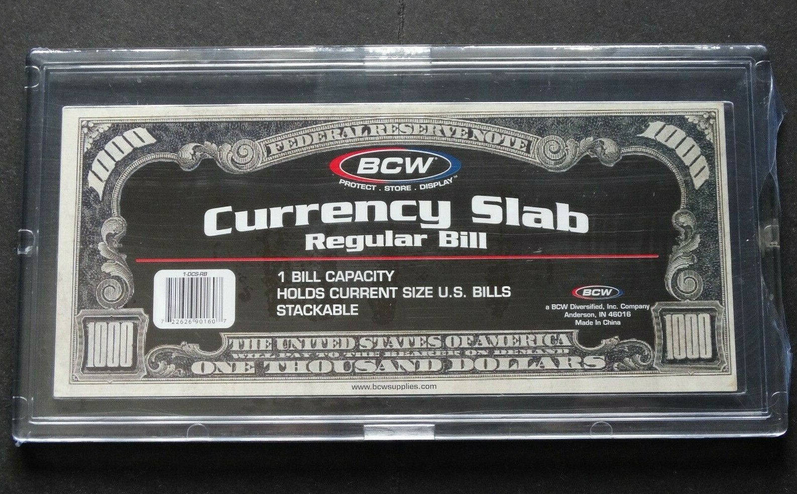Dollar Bill Holder BCW Deluxe Currency Slab Holder - Regular Bill Size ...