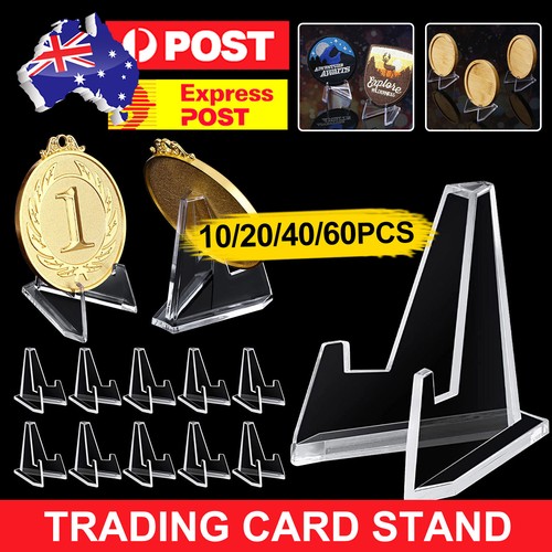 10-60x Acrylic Clear Stand for Trading Card PSA Pokemon Card Holders ...