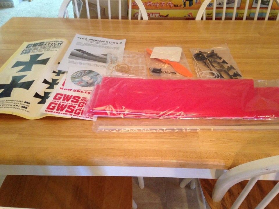 GWS Pico Stick-S RC Slow Stick Look Airplane ARF Kit With Motor System ...