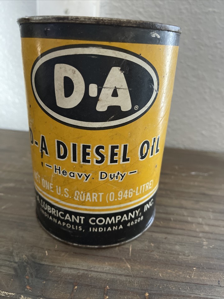 Vintage Original D-A Diesel Oil Heavy Duty Full Quart OIL CAN DA ...