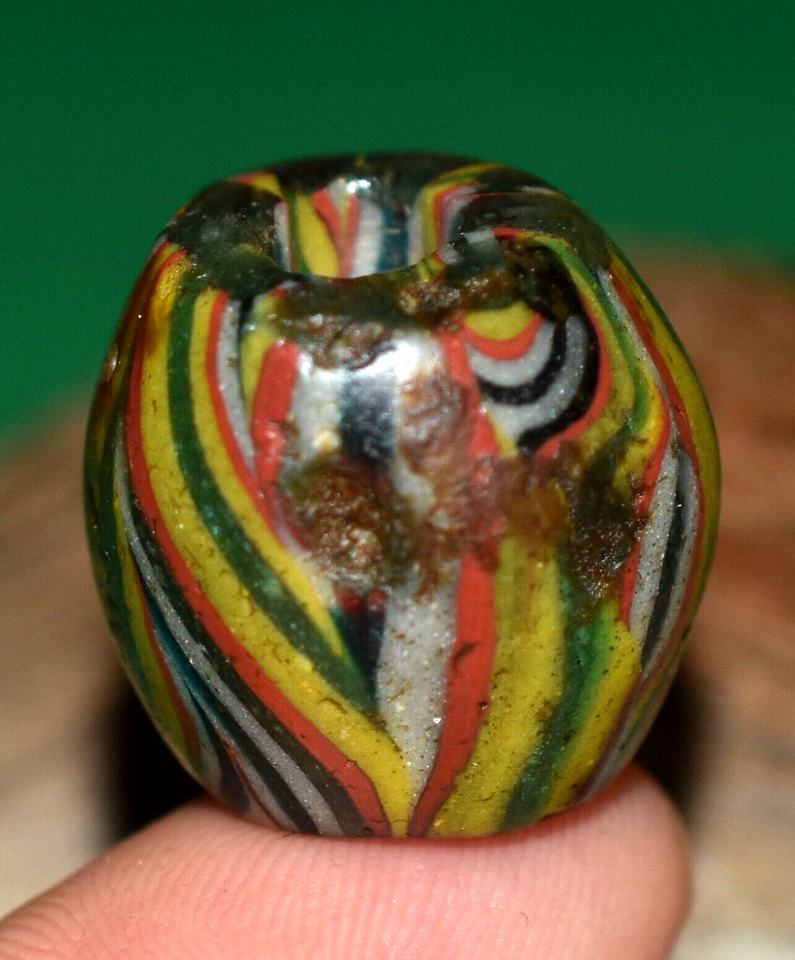 Ancient Medieval Islamic Fustat Fused Rod Morphia / Morfia Glass Bead ...