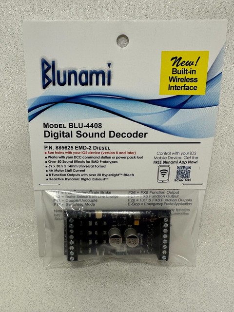Soundtraxx 885625 Blunami BLU-4408 Digital Sound Decoder EMD-2 Diesel ...