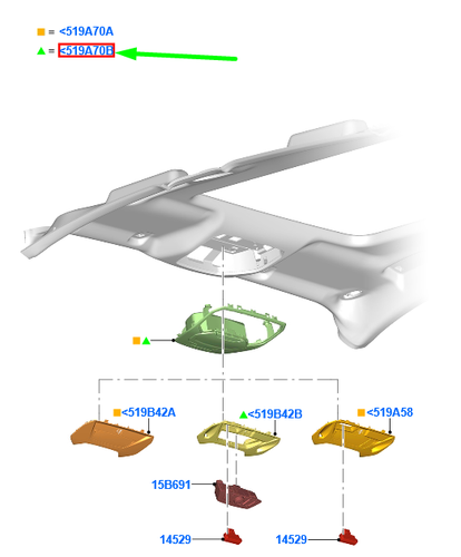FORD KUGA MK2 C520 Panneau de console aérienne Assy 1782706 NOUVEAU ...