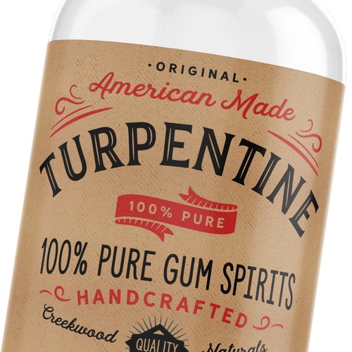100% Pure Gum Spirits Turpentine MADE IN USA Pine Tree Turps QUICK SHIP ...