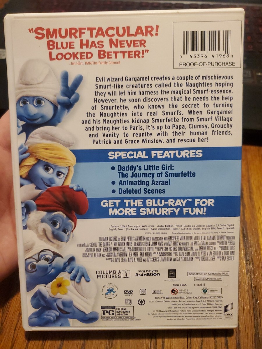 The Smurfs 2 Dvd
