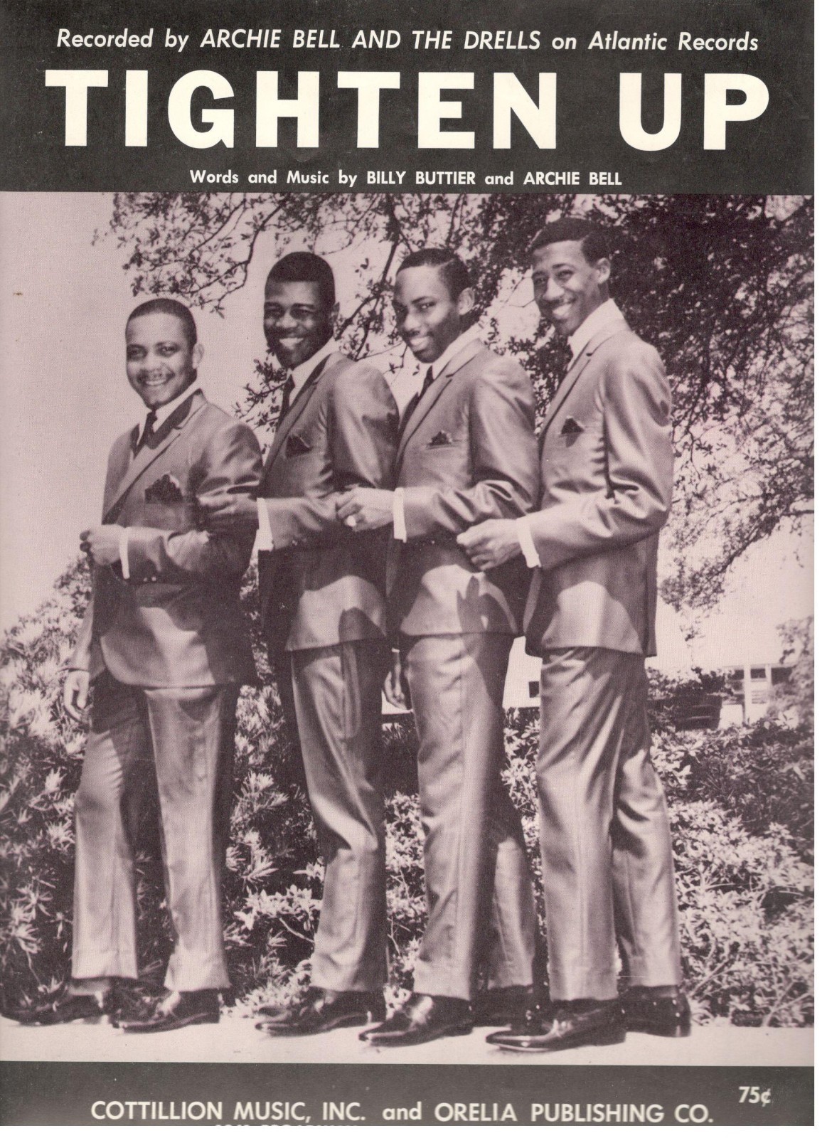 ARCHIE BELL AND THE DRELLS "TIGHTEN UP" SHEET MUSIC-1968-EXTREMELY RARE ...