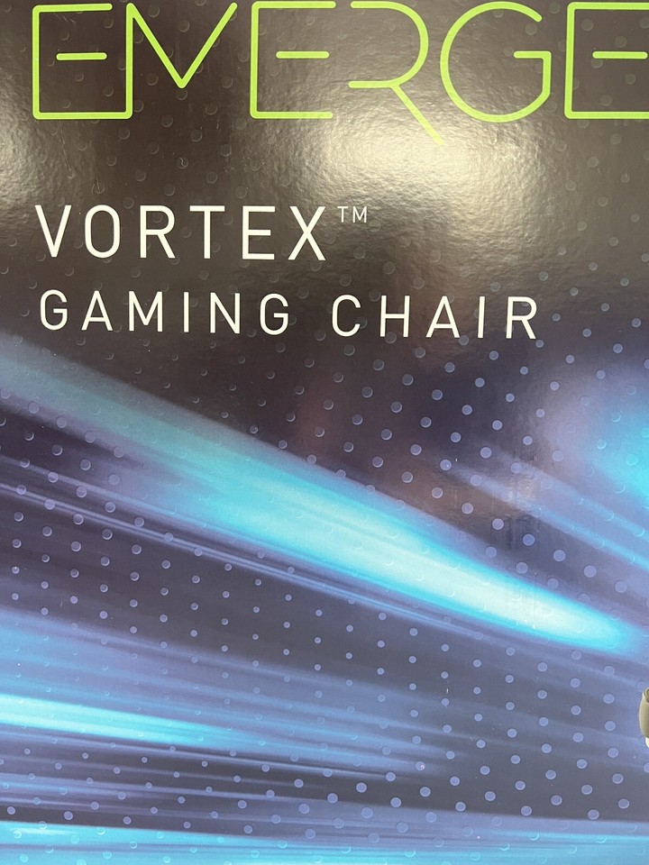 Emerge Vortex Bonded Leather Gaming Chair Black and Red - NEW | eBay