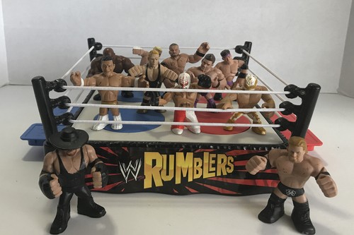 WWE Rumblers Lot Blast and Bash Battle Ring & Ten 2" Mini Figures ...