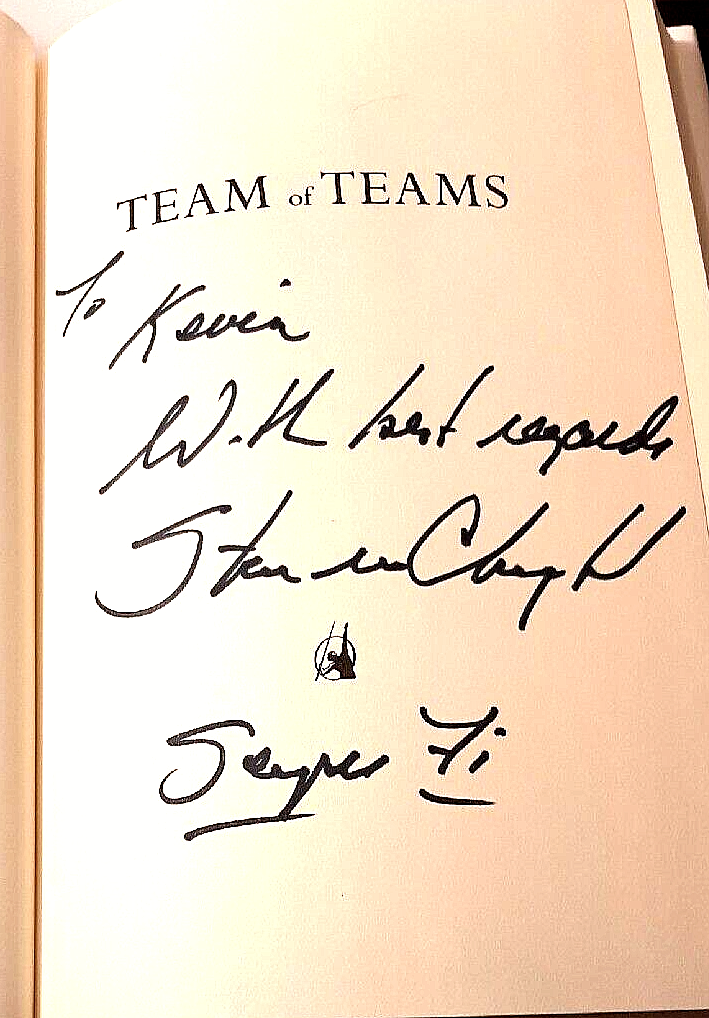 Team Of Teams Signed by Gen. Stanley McChrystal Autographed Hardback ...