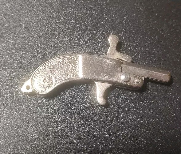 Vintage little Atom Berloque miniature 2mm pinfire pistol from Germany ...