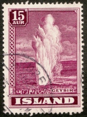 1938 Iceland Island Sc #203 Geyser 15 Aur - Used stamp cv$12 | eBay