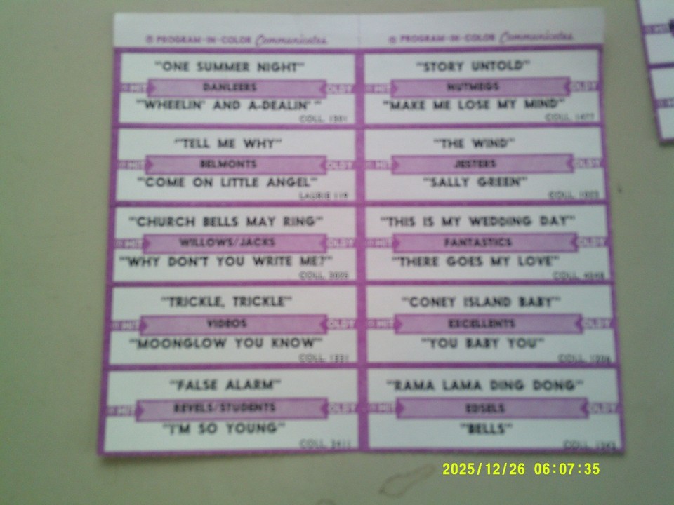 Jukebox 45 RPM Record Labels Title Strips | eBay