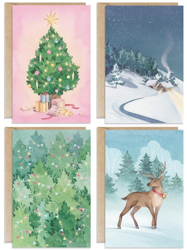 Christmas Cards With Envelopes - Holiday Cards With Envelopes - Boxed ...
