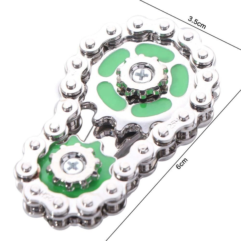 Chains Gear Fidget Spinner Luminous Wheel Gear Chain Gyroscope Classic ...