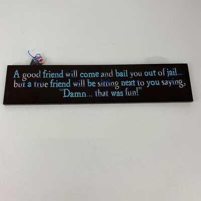 Rhinestone Embellished Wall Sign. Friends. Funny. Wooden Sign. | eBay