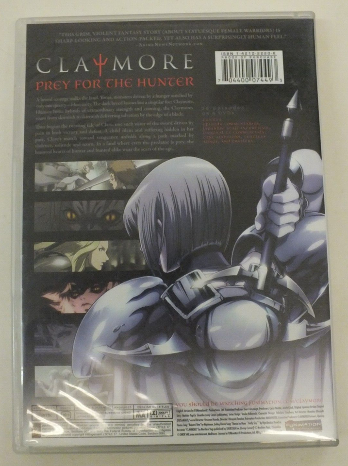 Claymore: The Complete Series (DVD 2011) * DISC ONE BADLY SCRATCHED ...