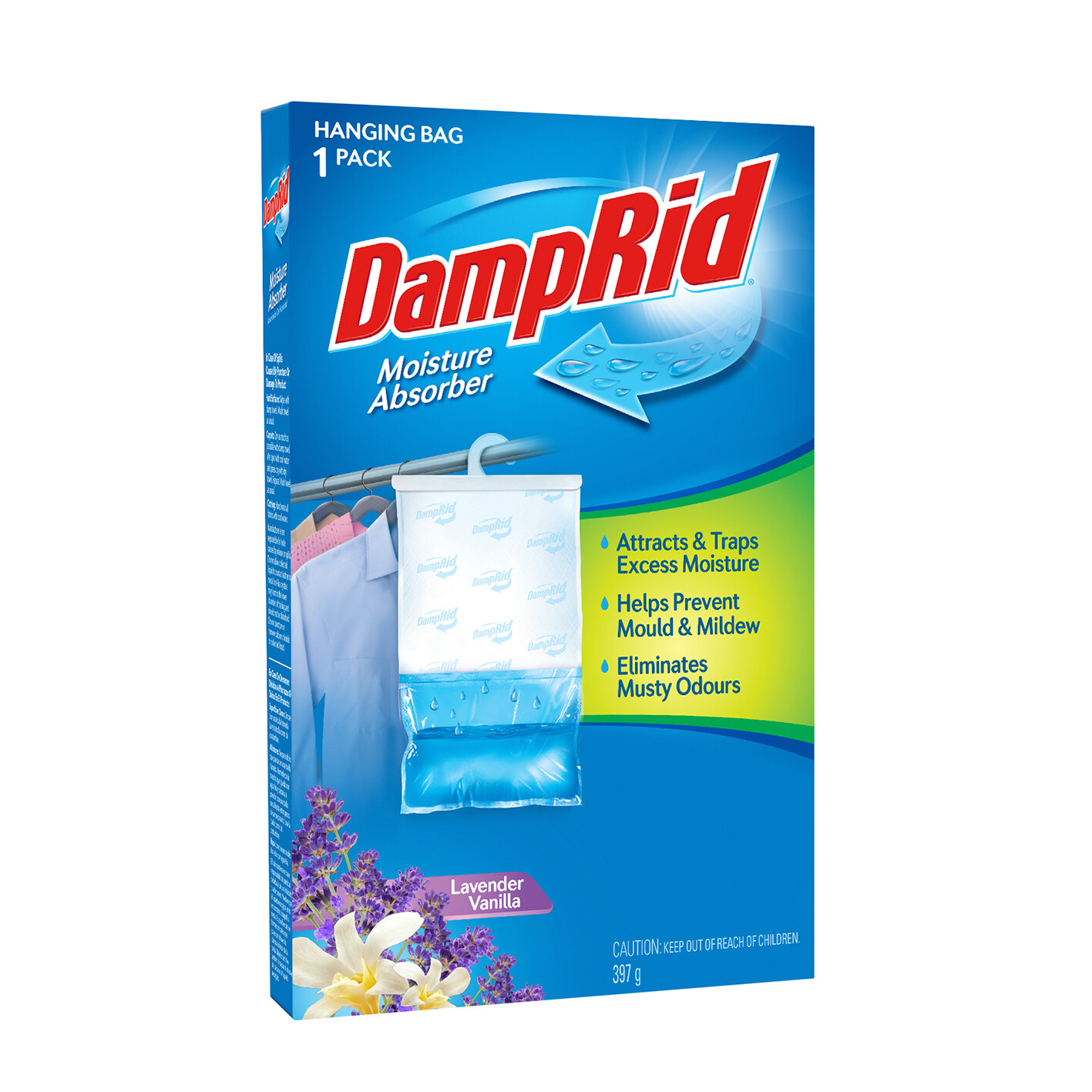 DampRid Hanging Moisture Absorber 397g Damp Rid Lavender Model Mould ...