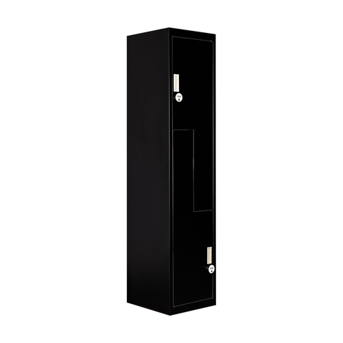 Black Two-Door L-shaped Office Gym Shed Storage Lockers Salvatore ...
